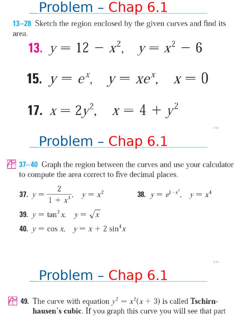 Calculus 1B Applicatuions of Intergration | PDF
