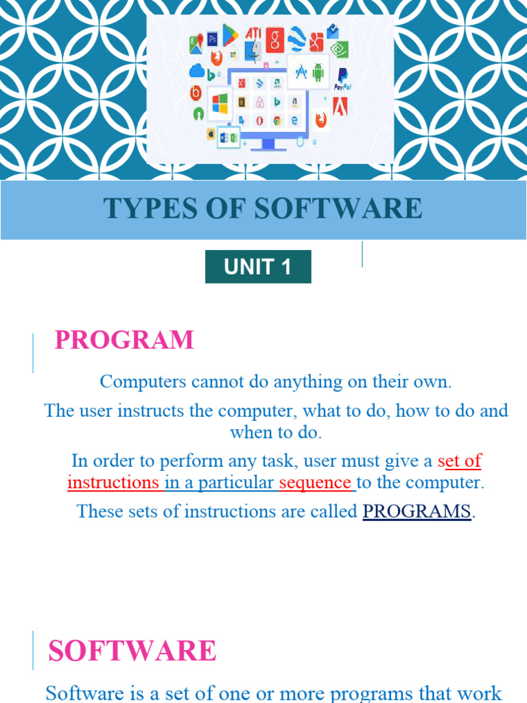 Types of Software Explained | PDF | Operating System | Software