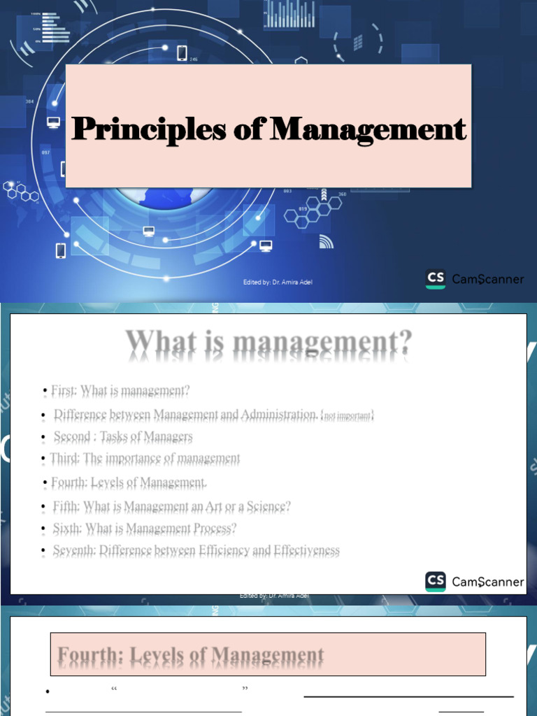Principles of Management Lecture 2 Levels of Management 1 | PDF | Leadership | Economies