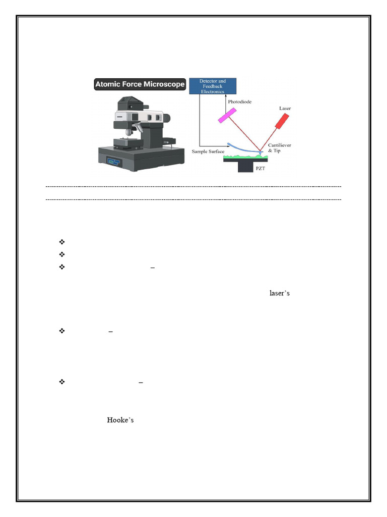 Atomic Force Microscope Parts | PDF