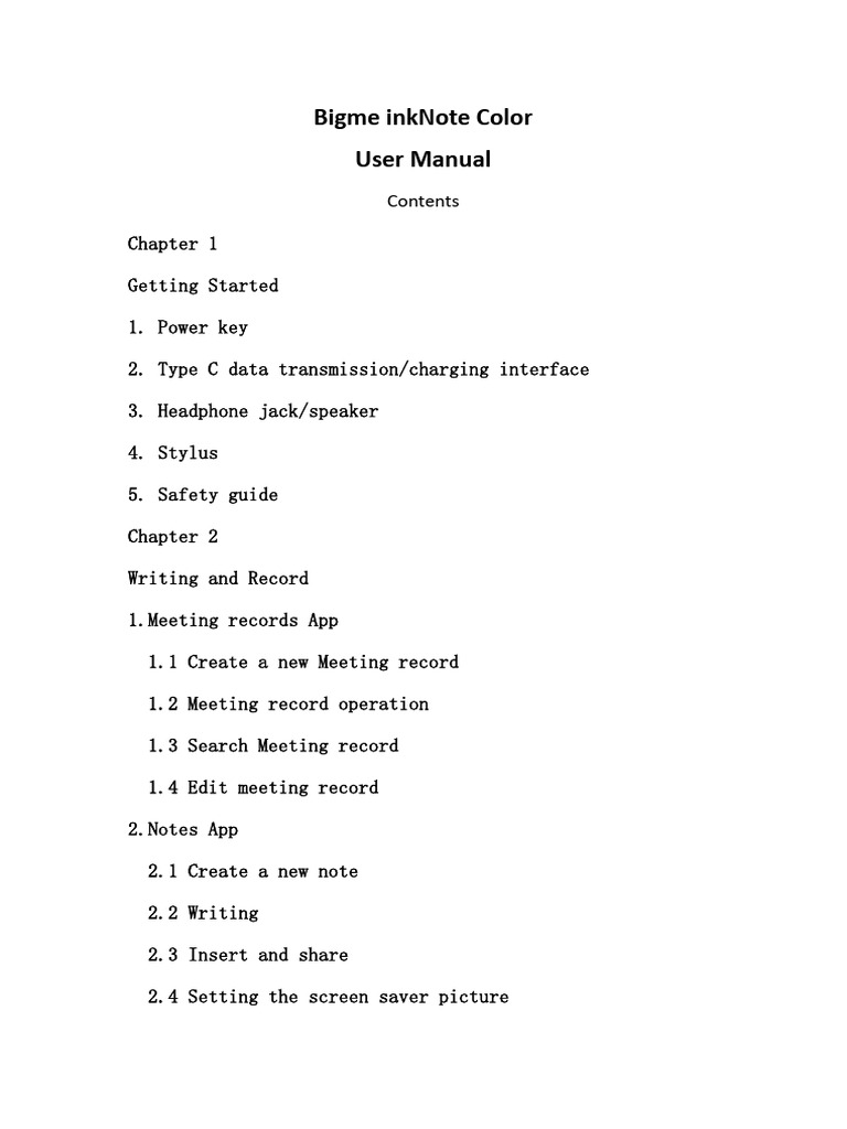 Inknote Color User Manual | PDF | Mobile App | Computer File