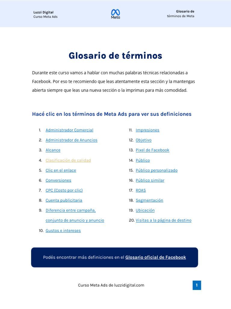 Glosario de Terminos | PDF | Facebook | Publicidad