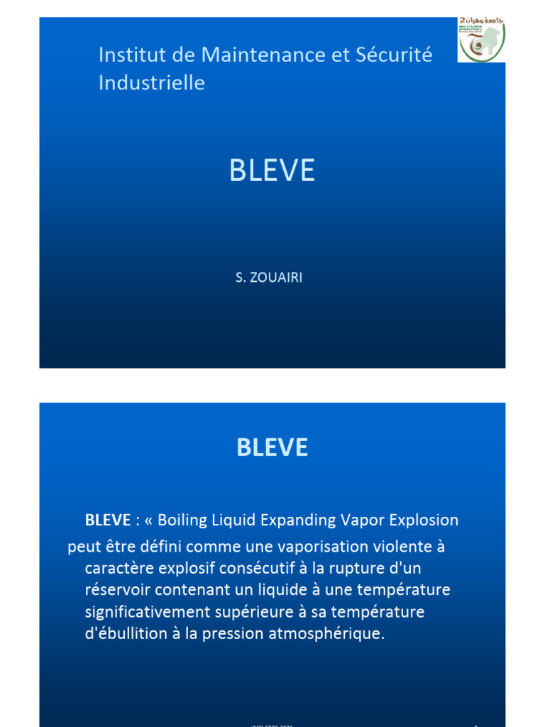 Comprendre la BLEVE : Ébullition-Explosion | PDF | Gaz | Atmosphère