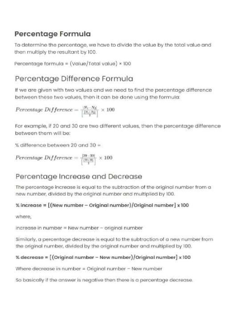Percentage Practice Sheet Pdf