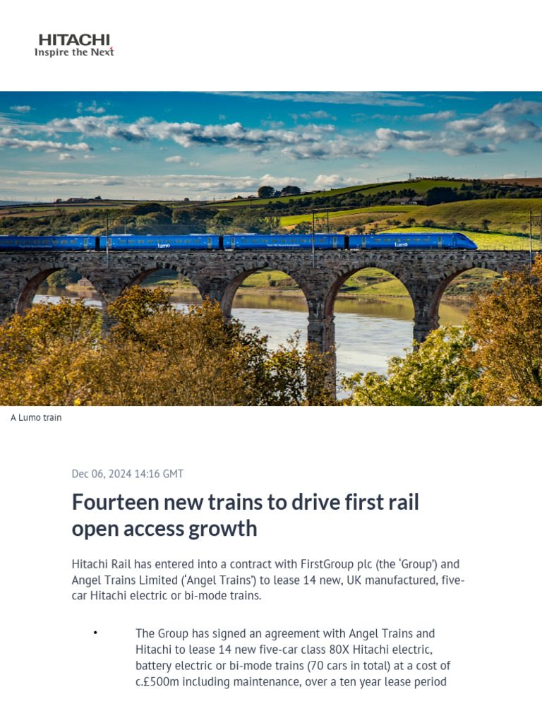Fourteen New Trains To Drive First Rail Open Access Growth | PDF | Rail ...