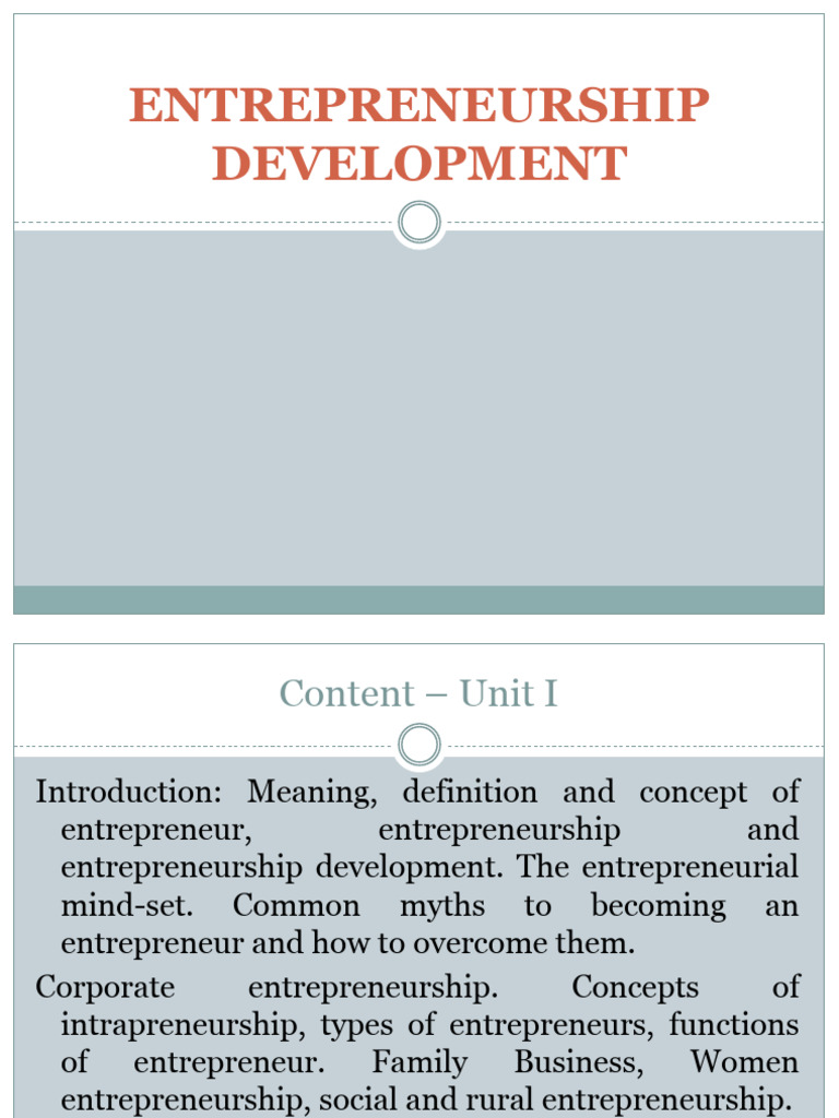 Understanding Entrepreneurship Basics | PDF | Entrepreneurship | Economies