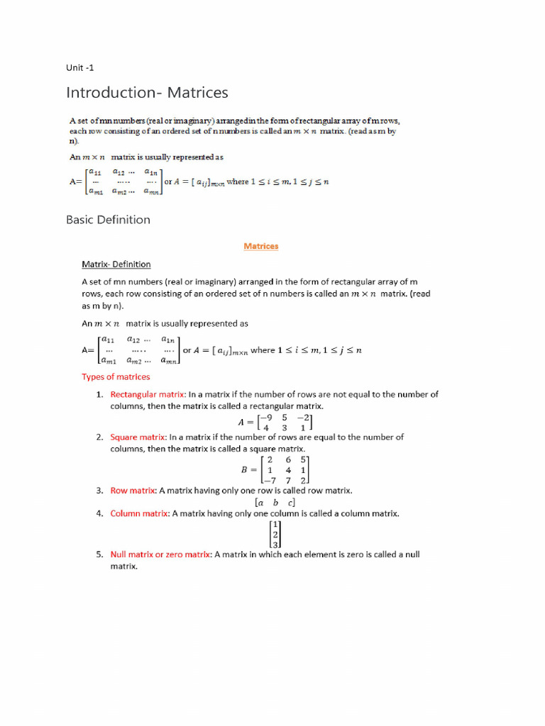 Unit_1 | PDF | Eigenvalues And Eigenvectors | Group (Mathematics)