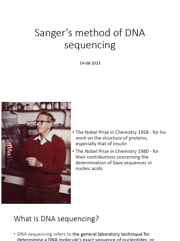 Sanger’s method of DNA sequencing_notes | PDF | Dna Sequencing | Dna