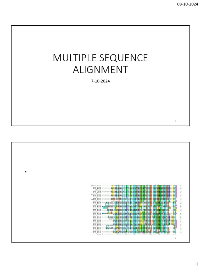 Multiple Sequence Alignment | PDF | Sequence Alignment | Nucleic Acid Sequence