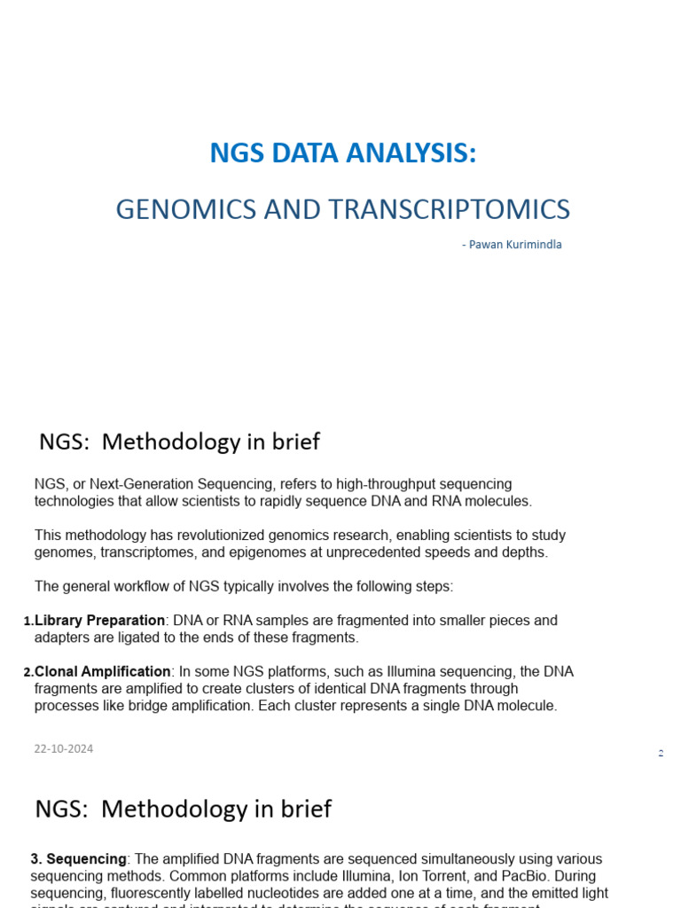 NGS DATA ANALYSIS.pptx | PDF | Dna Sequencing | Single Nucleotide Polymorphism