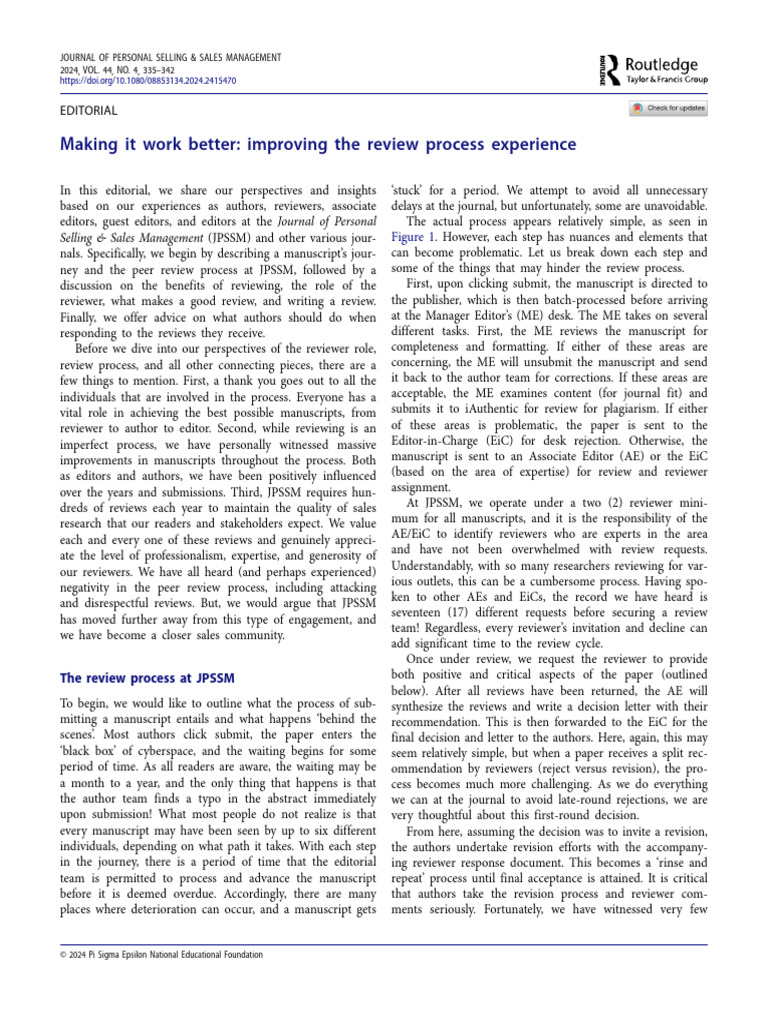 Business Academic journal | PDF | Methodology | Peer Review