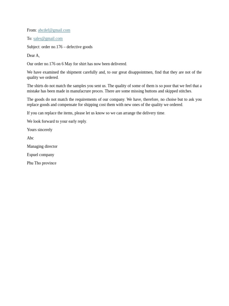 Writing Task 4 U6 | PDF