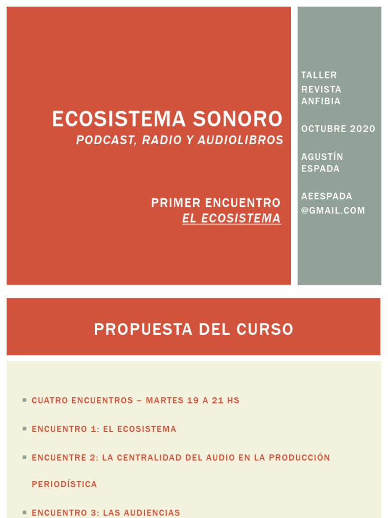 Ecosistemas Sonoros | PDF | Podcast | Spotify