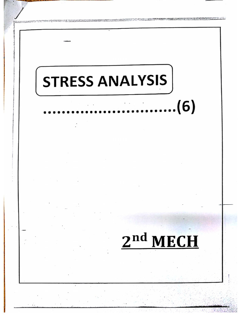 Indetermined Structure Stress Analysis | PDF