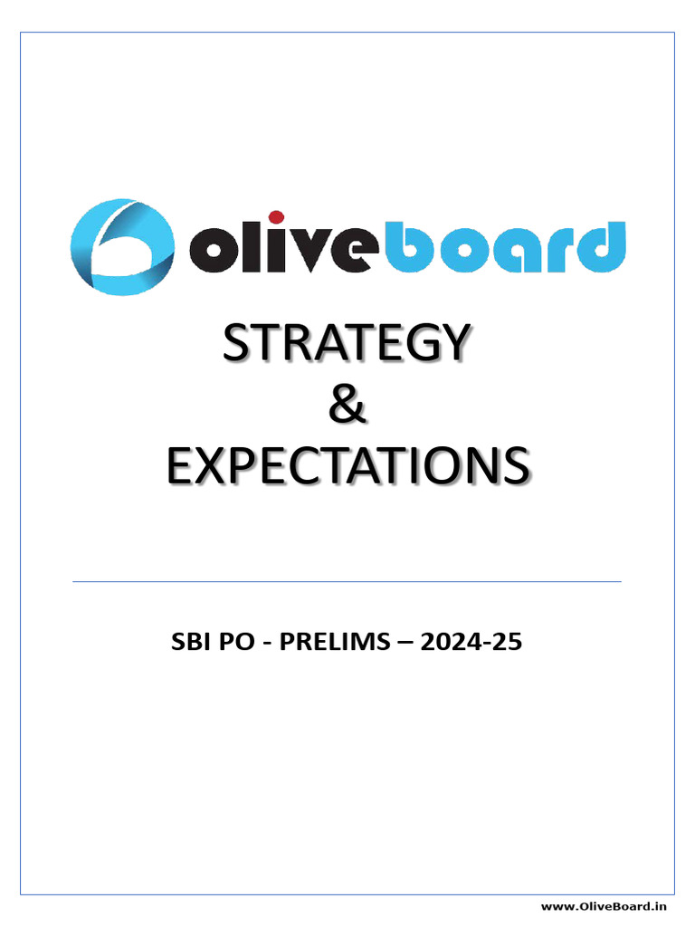 Oliveboard-SBIPO-Prelims-2024-25 | PDF | Arithmetic | Numbers