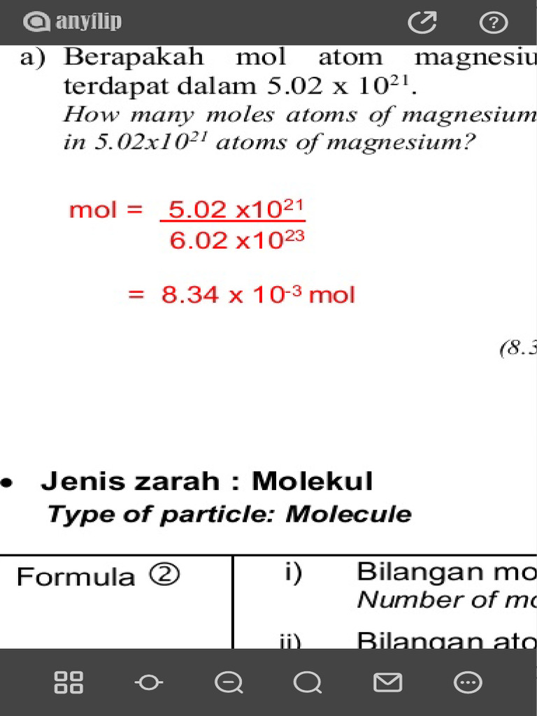 2020_Skema Bab 3 Konsep mol, Formula dan persamaan kimia | PDF