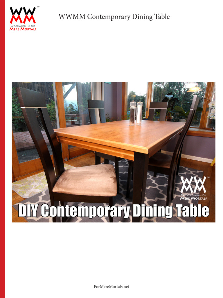 WWMM Contemporary Dining Table | PDF