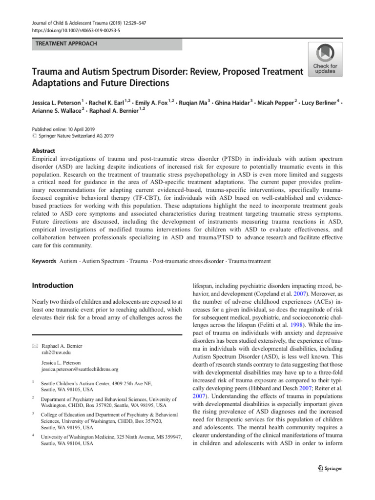 Trauma y Autismo | PDF | Autism Spectrum | Psychological Trauma