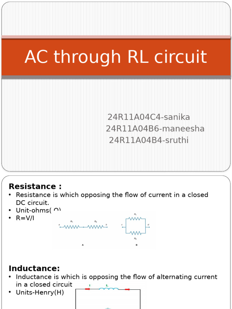 AC Through RL Circuit | PDF