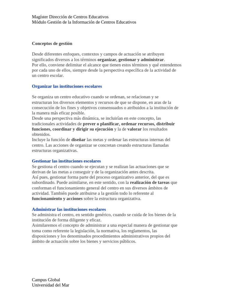 Conceptos de Gesti N | PDF