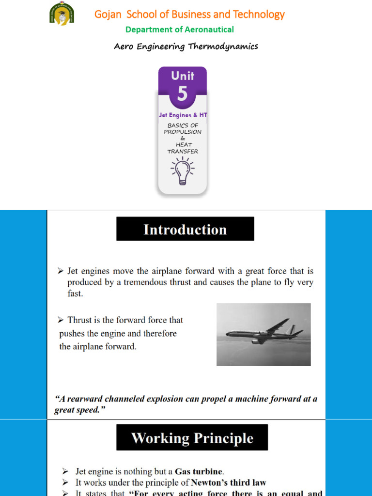 Jet Engine Basics and Heat Transfer | PDF | Jet Engine | Engines