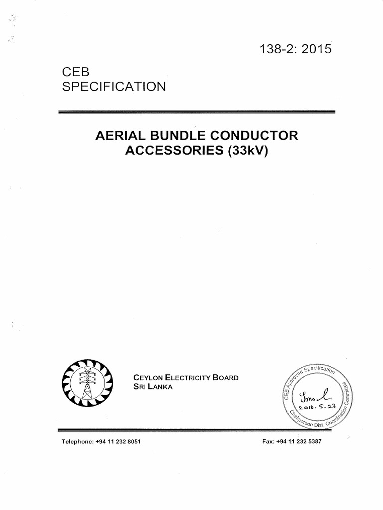 AERIAL_BUNDLE_CONDUCTOR_ACCESSORIES_33kV | PDF | Insulator (Electricity ...