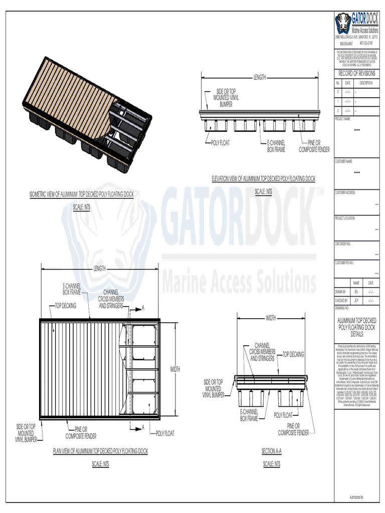 Poly Floating Dock Drawing | PDF | Screw