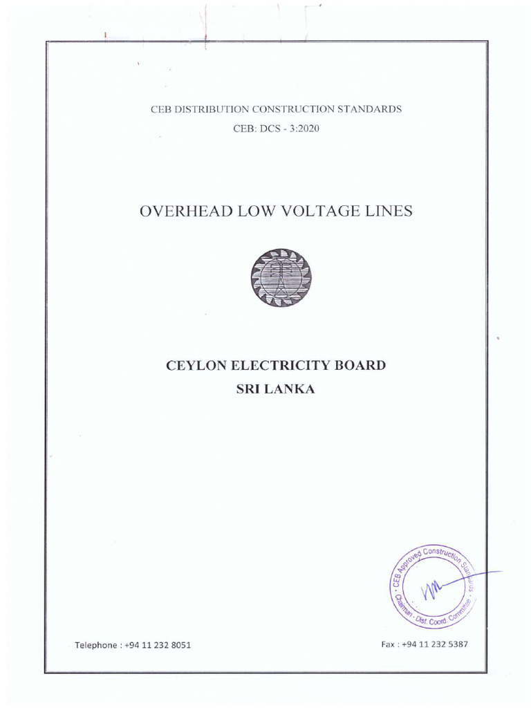 Overhead Low Voltage Lines CS | PDF