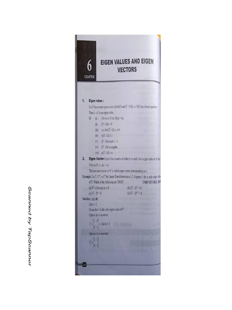 Gp Eigen Value Vector 1 Pdf