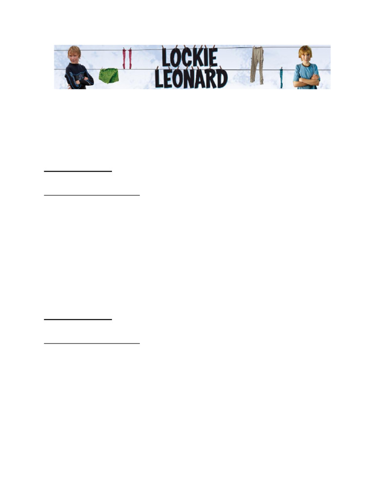 Lockie Leonard: Episode Guide Overview | PDF