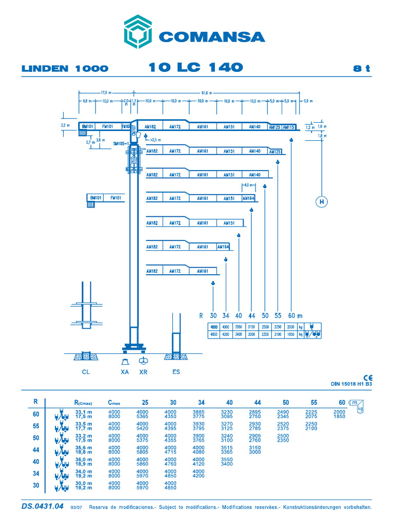 Comansa 10LC140-8ton - Last Diagram | PDF