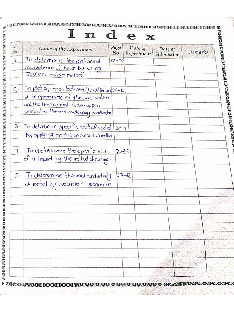 Thermal Physics Practical 3rd Sem | PDF
