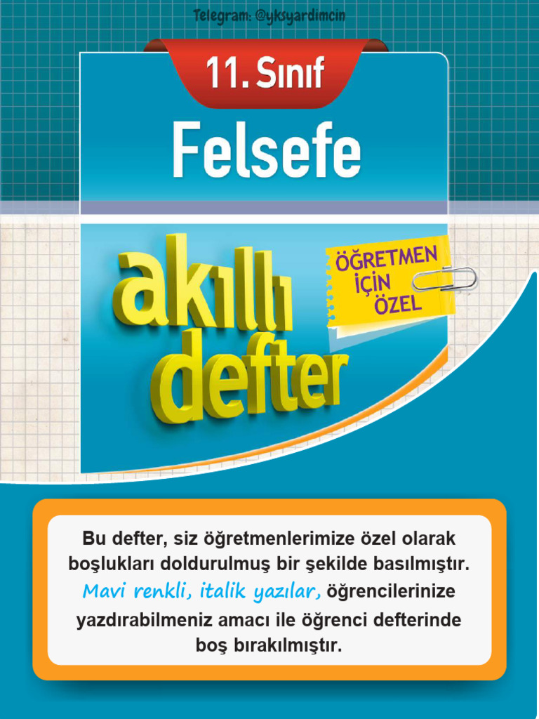 3D Yayınları - AYT Felsefe - 11.Sınıf Akıllı Defter | PDF
