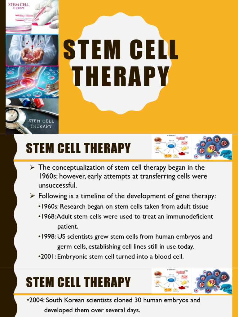 Lesson 10 Stem Cell Therapy | PDF | Stem Cell | Embryonic Stem Cell