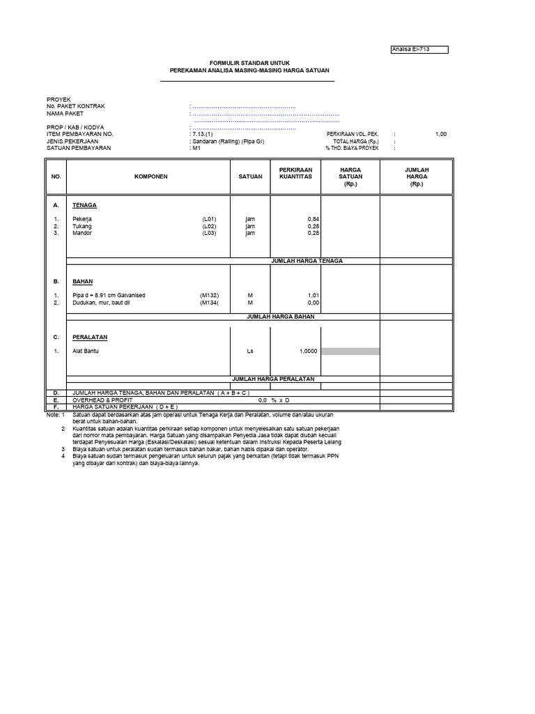 7.13. (1) - Sandaran (Railing) (Pipa GI) | PDF