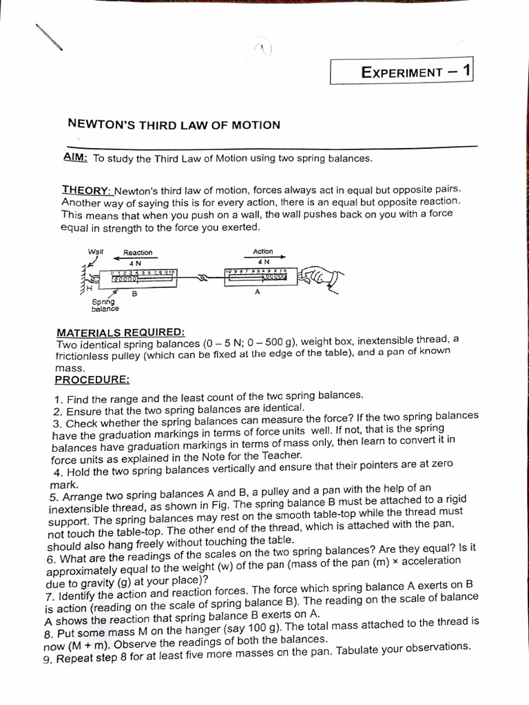 Physics Lab Manual Activities PDF | PDF | Buoyancy | Weight