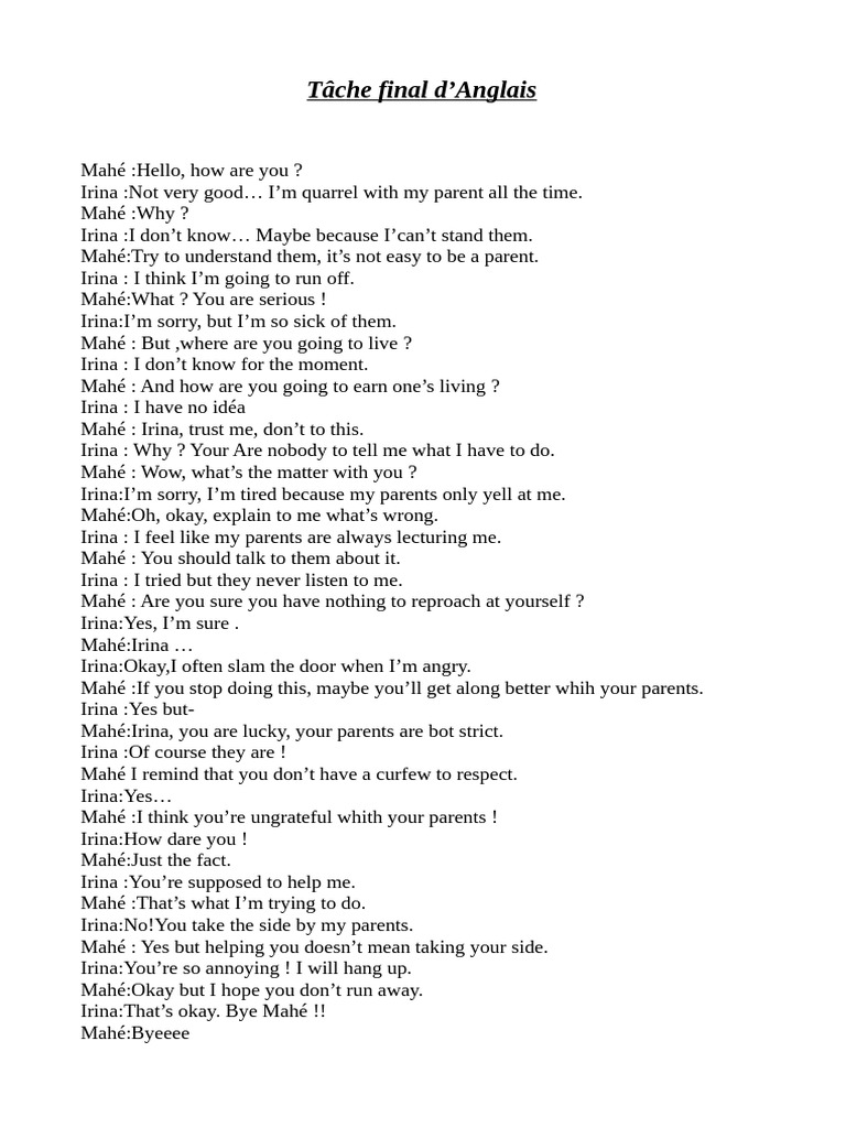 Tash Final Anglais | PDF