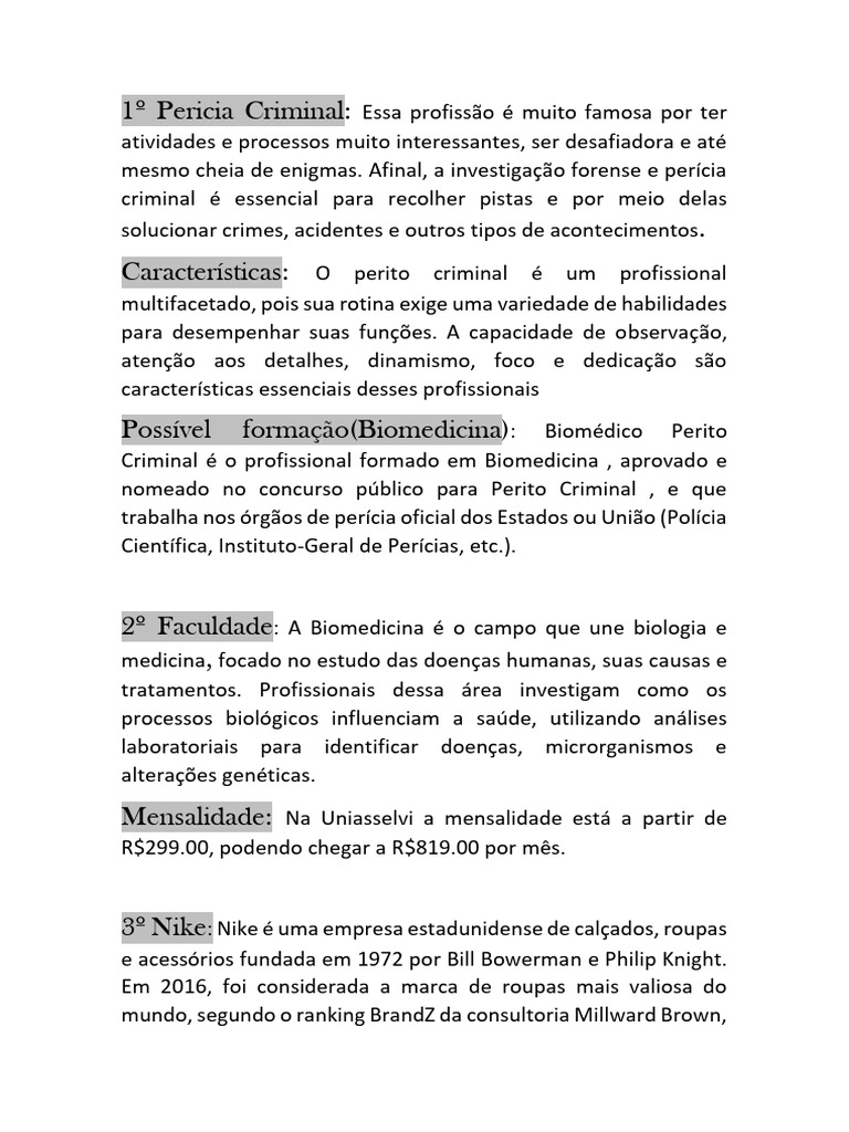 1º Pericia Criminal | PDF