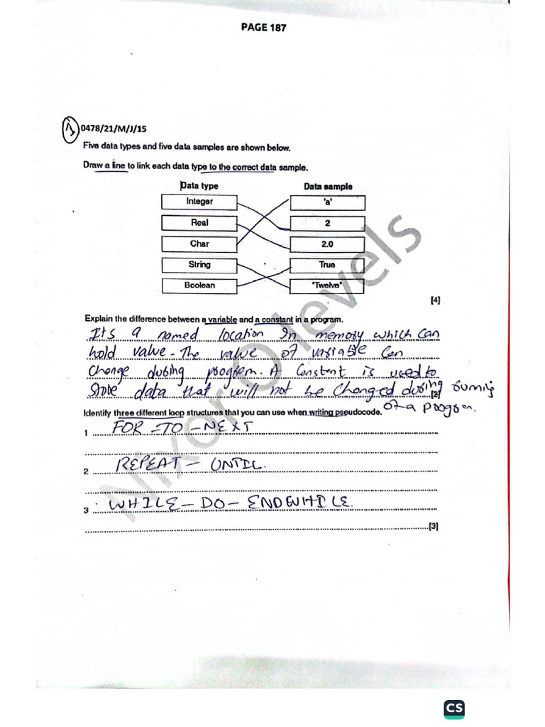 Chapter 7 12 Question | PDF