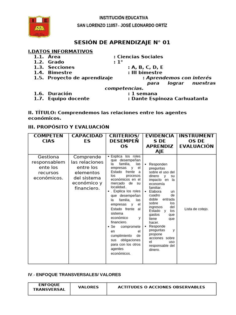 Sesion Esquema Proyecto 5 Act 1 | PDF | Business | Maestros