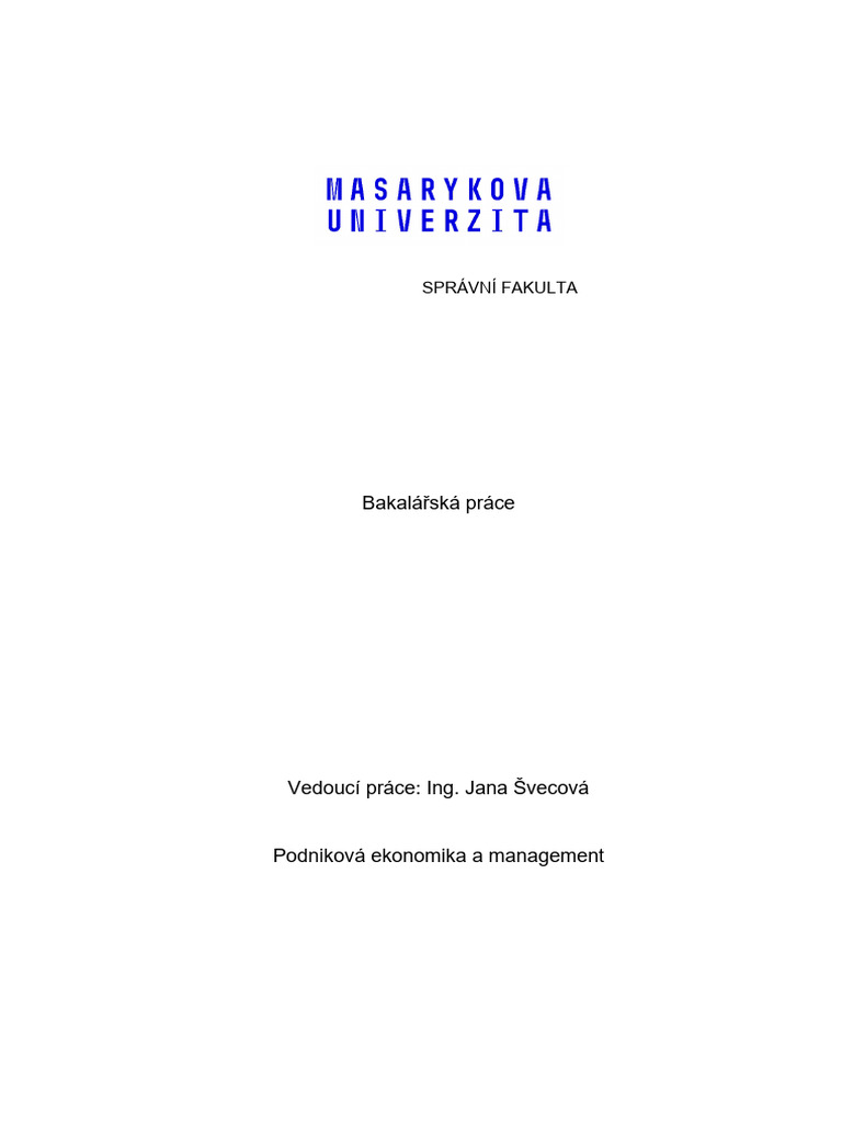 Bakalarska Prace - Martin Trojan | PDF
