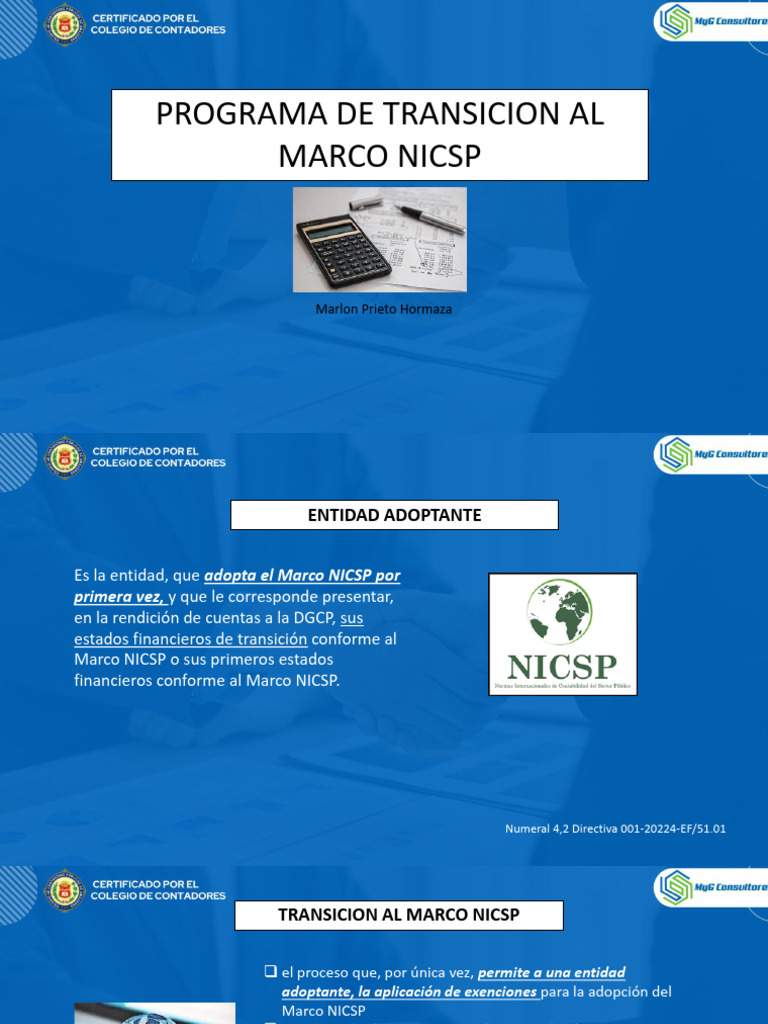 Programa Transicion A NICSP | PDF | Planificación | Contabilidad