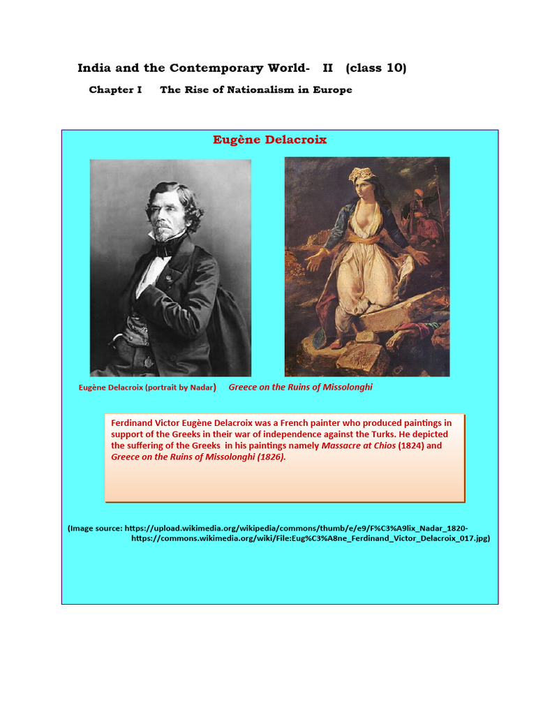 Visuals Delacroix Johann Gottfried Count Cavour | PDF