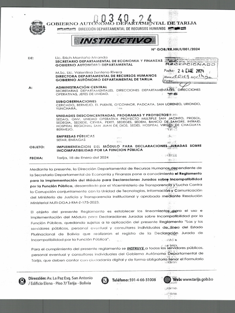 INSTRUCTIVO 01 | PDF