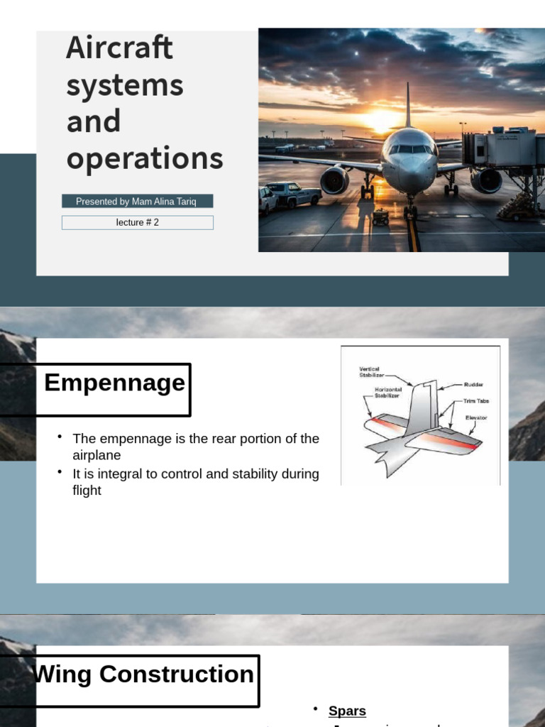 Aircraft Systems and Operations Lecture 2 | PDF