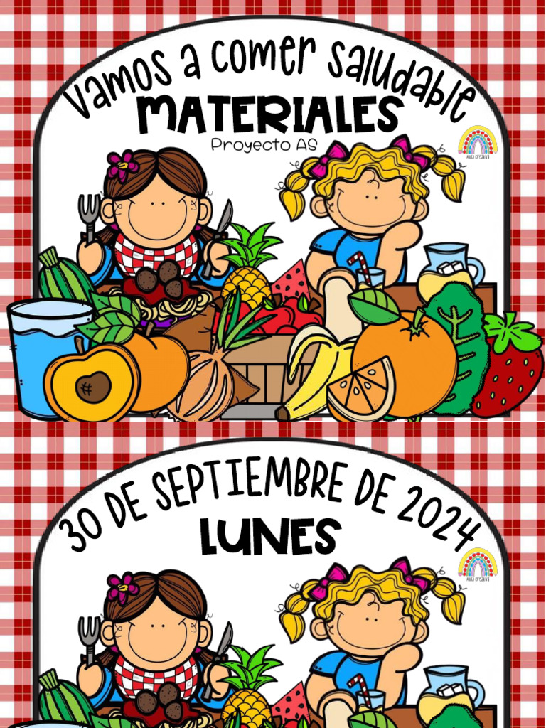 Materiales Proyecto Vamos A Comer Saludable | PDF | Fruta | Legumbre