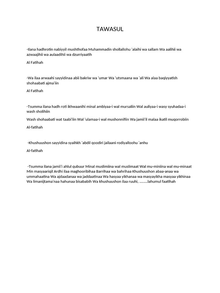 TAWASUL | PDF