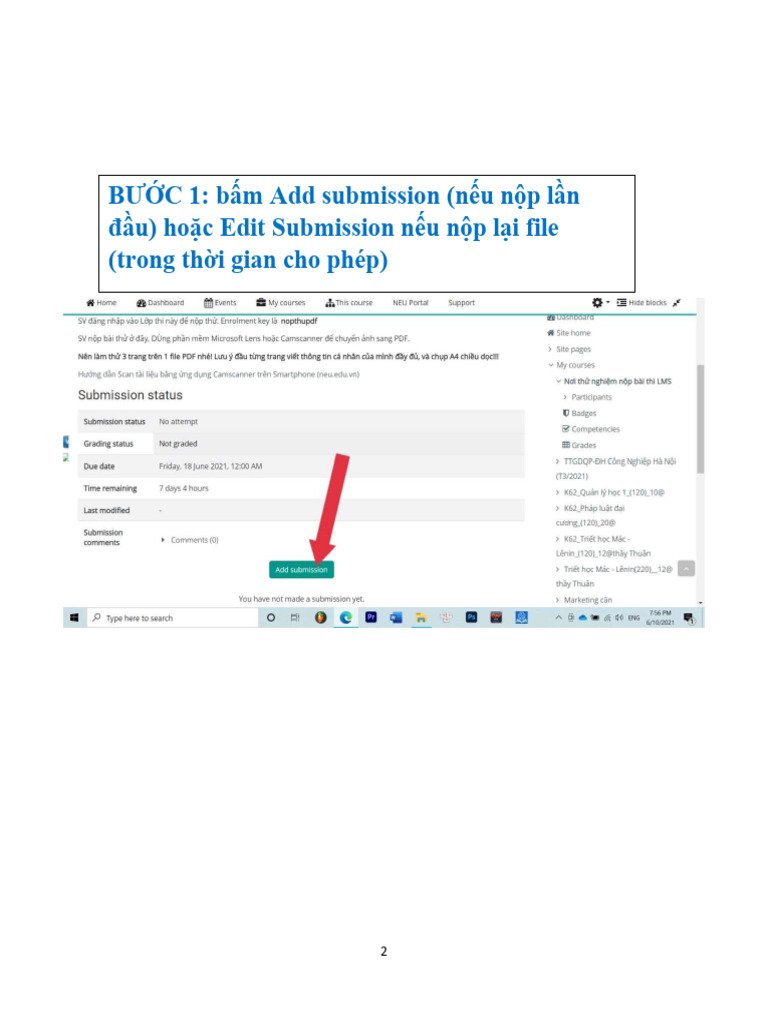 HD Nop Bai Kiem Tra Tren LMS | PDF