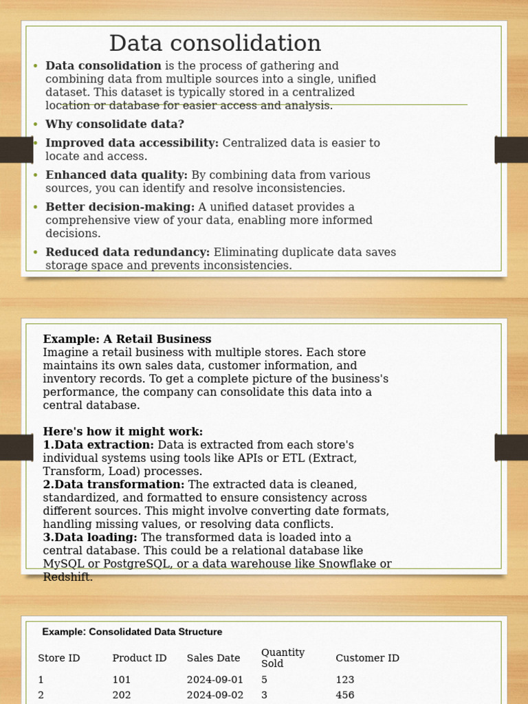 Data Consolidation | PDF