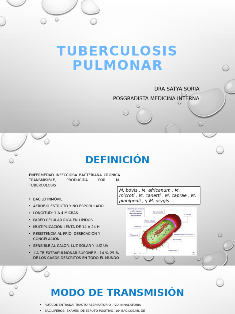 Guía Completa sobre Tuberculosis Pulmonar | PDF | Tuberculosis | Tos
